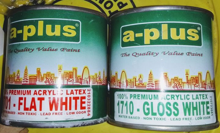 APLUS/A-PLUS FLAT LATEX(1701)/GLOSS LATEX(1710) 1/4 LITER | Lazada PH