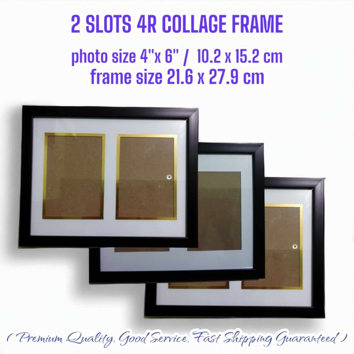 COLLAGE PHOTO FRAME WITH MATTING | A4 SIZE FRAME | 2 SLOTS FOR 4R PHOTO ...