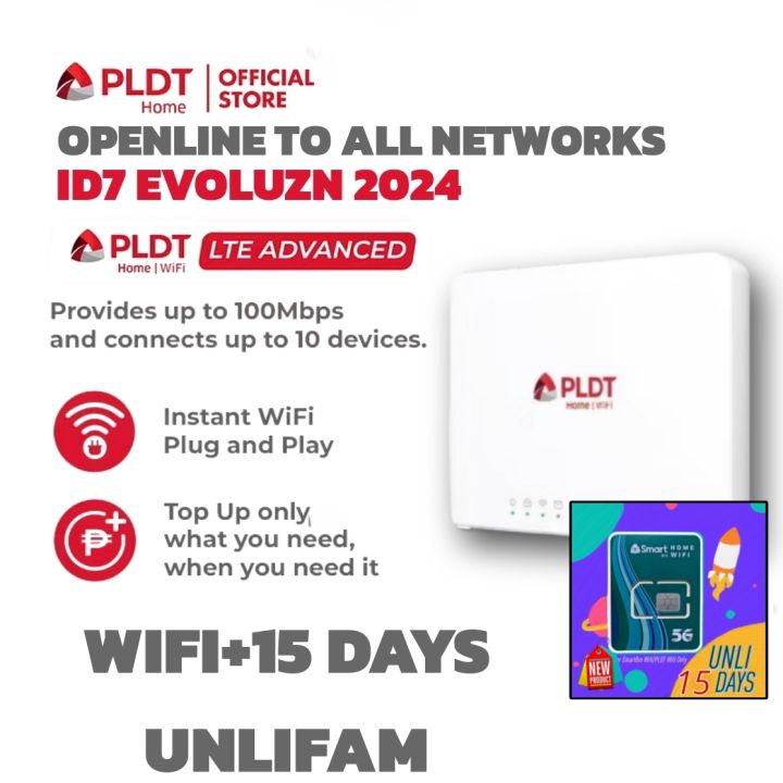 PLDT HOME PREPAID WIFI ID7 OPENLINE | Lazada PH