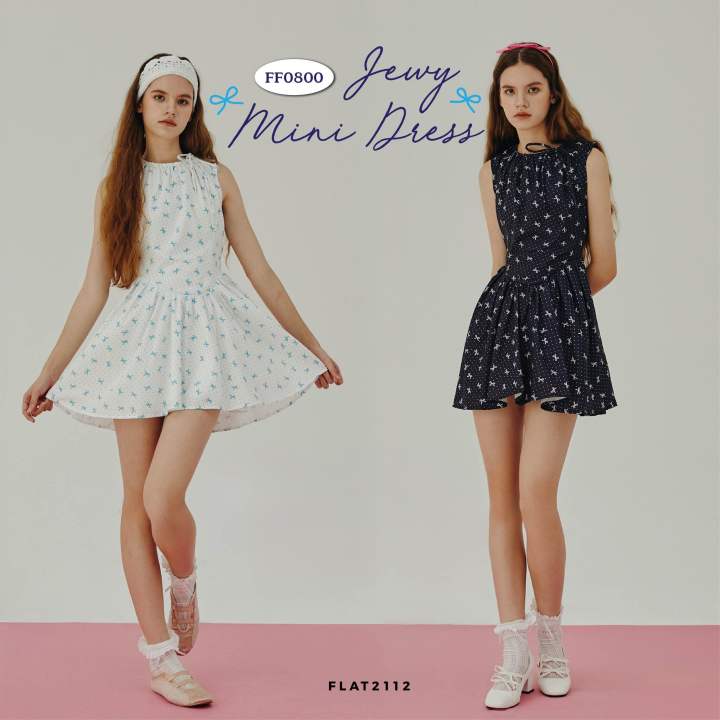 FLAT2112 FF0800 : JEWY MINI DRESS | Lazada.co.th