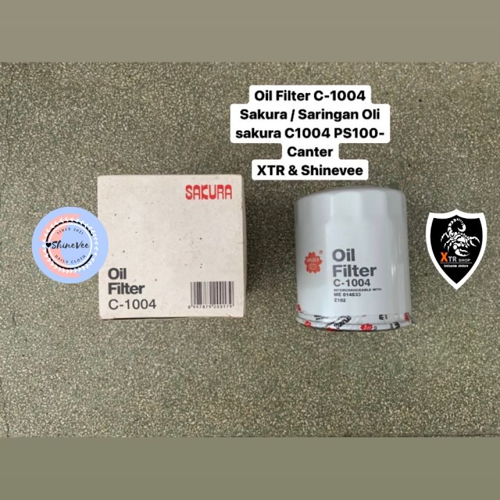 Oil Filter C-1004 Sakura / Saringan Oli sakura C1004 PS100-Canter ...