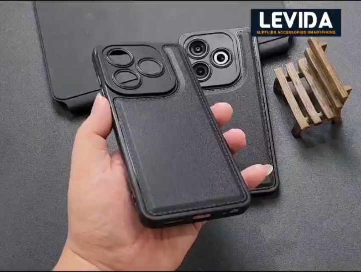 Luxury Case Leather Pro Kamera Black Tecno Spark 20 Tecno Spark 20c Lazada Indonesia