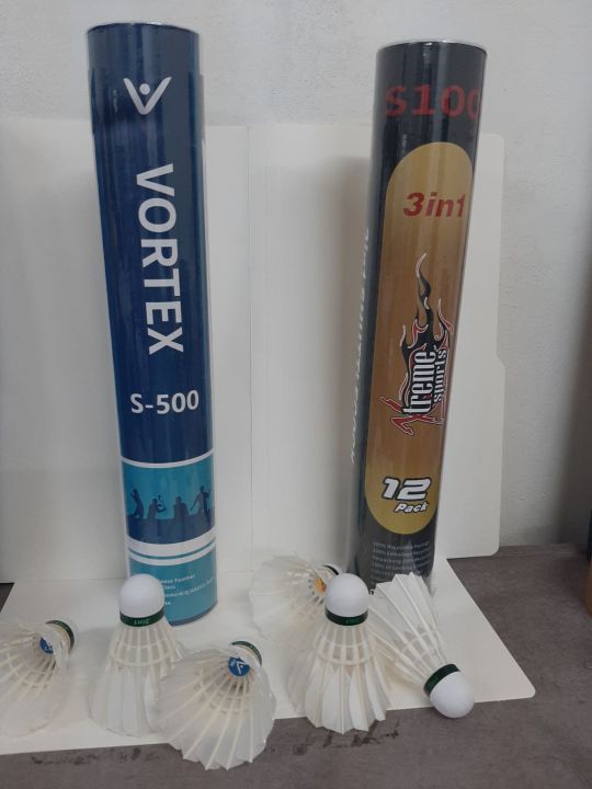 Hybrid 3 in 1 Feather Badminton Shuttlecock Vortex s500 or Xtreme s100 | Lazada PH