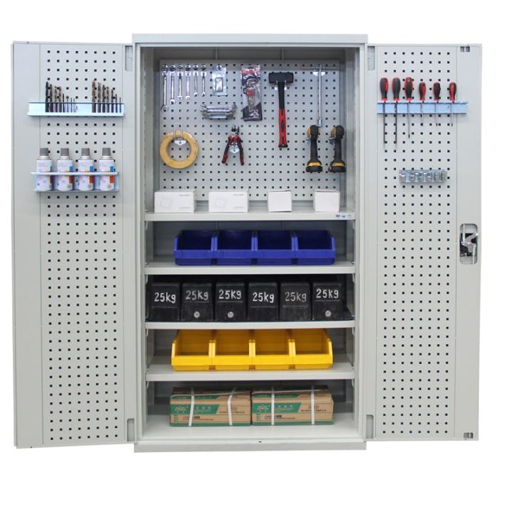 Thickened Heavy-Duty Tool Cabinet Double Door Iron Locker Auto Repair ...