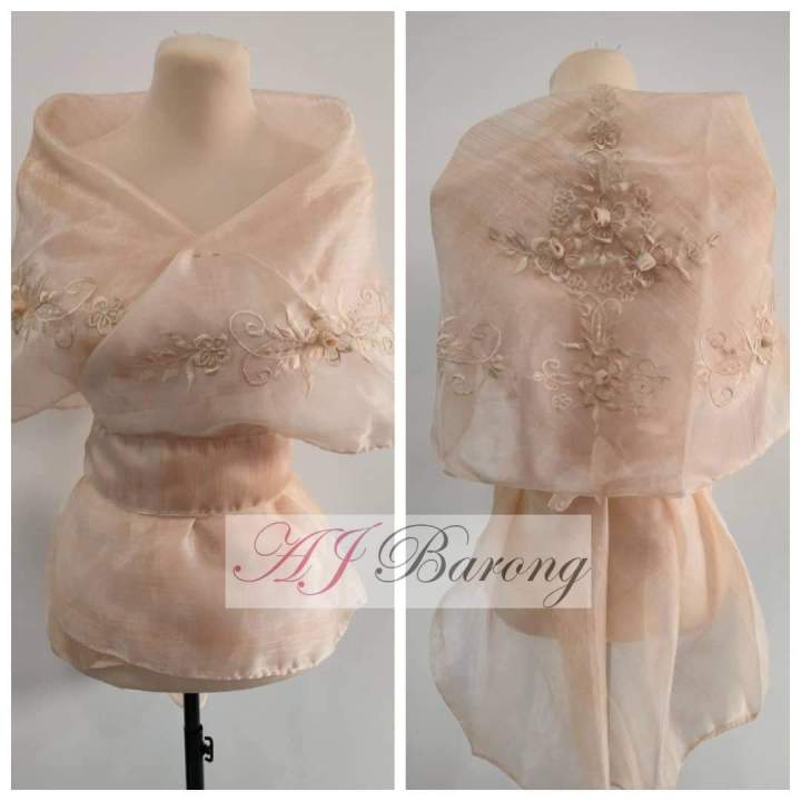 filipiniana wrap around alampay fit up to 2x size overlap | Lazada PH