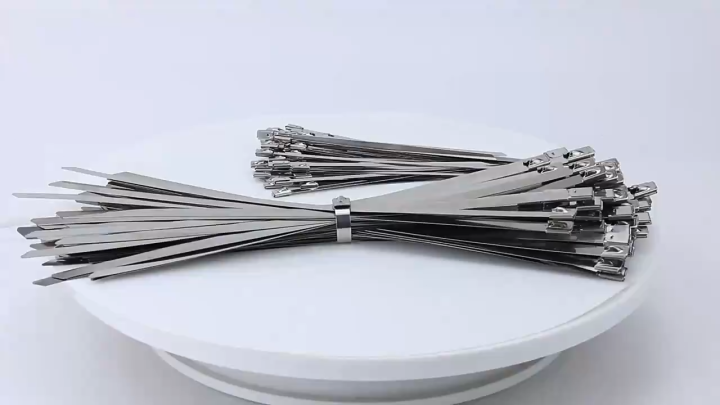 20 Pcs Stainless Steel Metal Cable Ties 4.6mm Heavy Duty Self-Locking ...