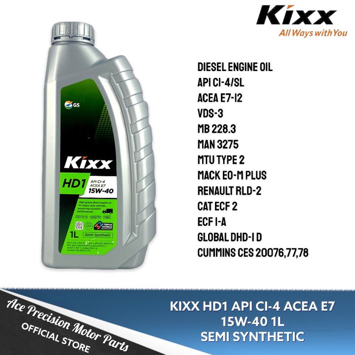 Kixx HDI API CI-4 ACEA E7 15W-40 1L Semi-Synthetic Diesel Engine Oil ...