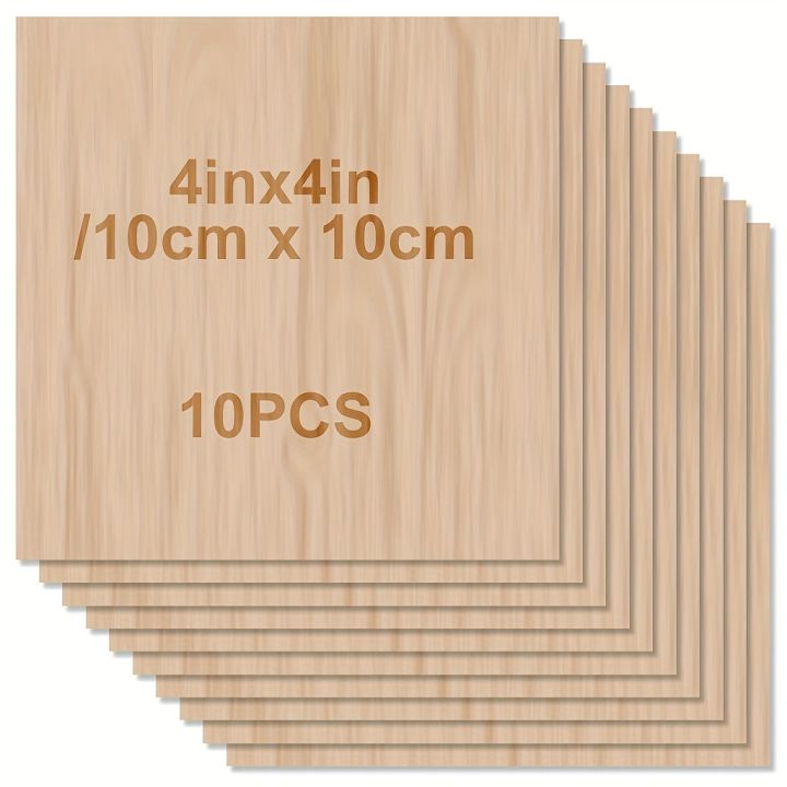 10/20/40pcs Balsa Wood Plank Plywood 100 x 100 x 2mm Plywood Board ...