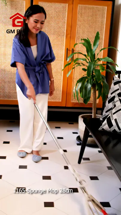 Alat Pel Lantai Tarik Spons Karet Praktis Mudah Digunakan Gagang ...