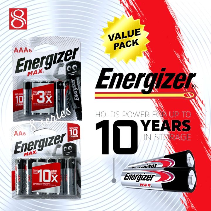 Energizer MAX Alkaline battery AA/AAA (6 battery / pack ) | Lazada ...