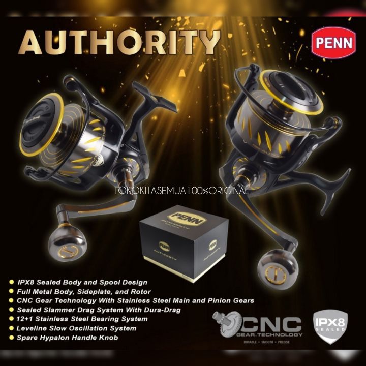 Reel PENN AUTHORITY 2500 3500 4500 6500 7500 8500 10500 IPX8 Sealed ...