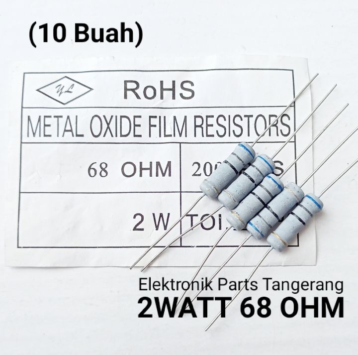 (10 PCS) RESISTOR 2 WATT 68 OHM 5% RESISTOR 2WATT 68 OHM RESISTOR 2W 68 ...