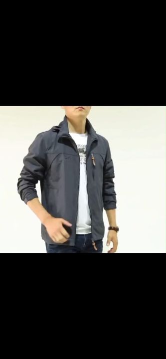 Windbreaker Men Tactical Jacket Waterproof Outdoor Hooded Coat Sports ...