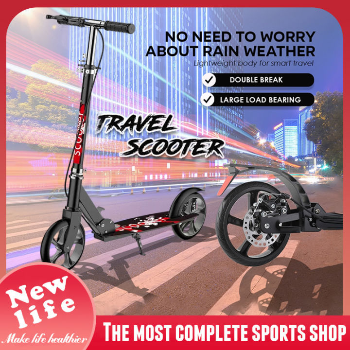 NEW LIFE Aluminum Kick Scooter Foldable Scooter Fitness Scooter Adult ...