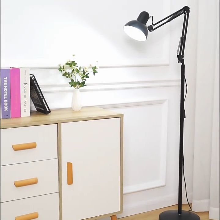 Long arm floor lamp minimalist bedside lamp Living room 360 ...
