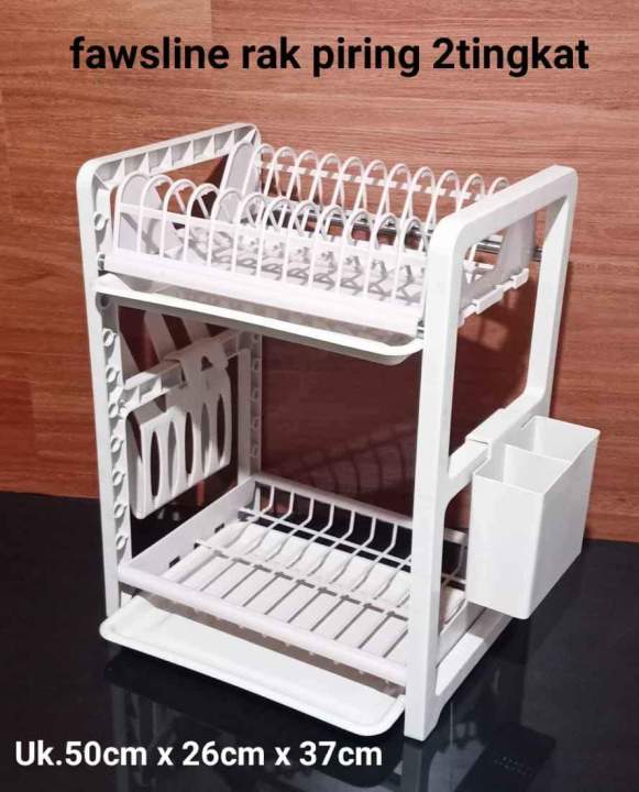 Terbaru Rak piring 2 Susun Minimalis Stainles Rak Piring wastafel 2 ...