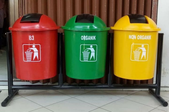 Bak Sampah 3 in 1 fiber 50 liter. | Lazada Indonesia