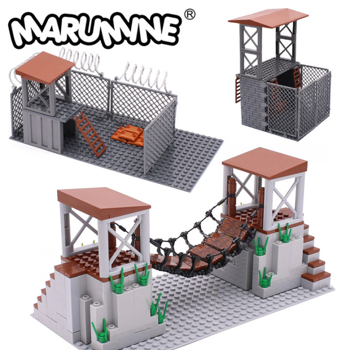 Marumine MOC Bricks Sentry Tower Outliers Military Building Set WW2 ...