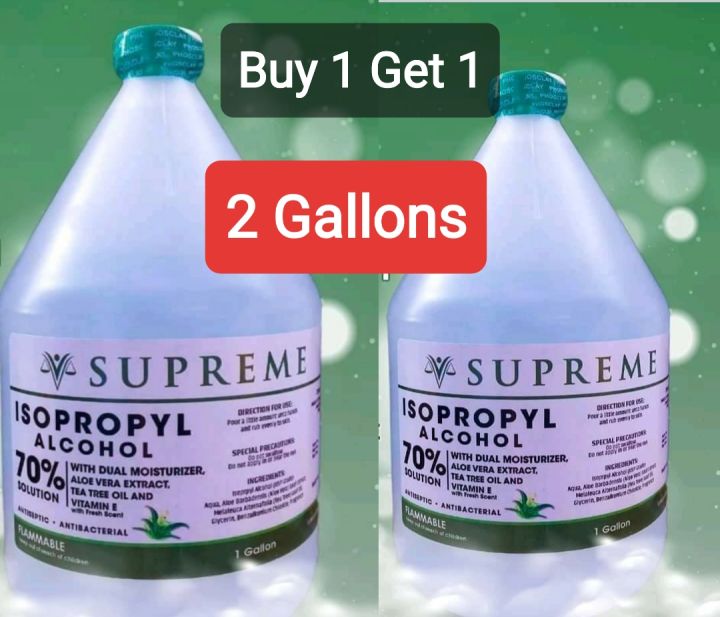 Alcohol Supreme Isopropyl Alcohol 3.2L with Dual Moisturizer (2 gallons ...