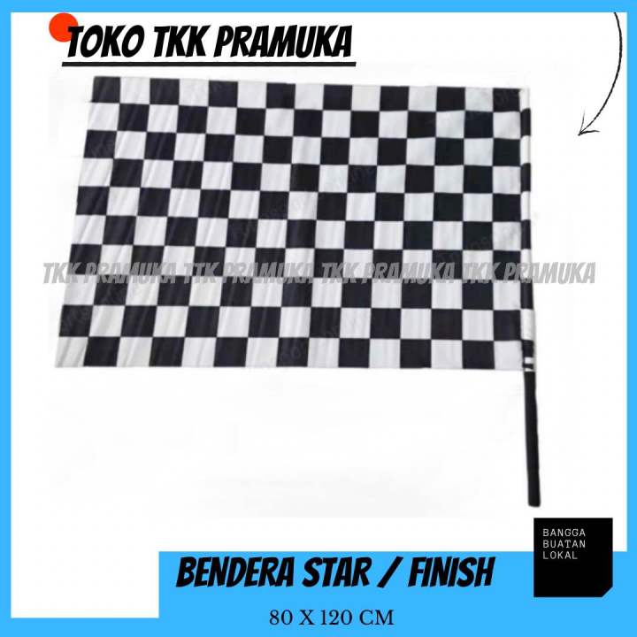 Bendera Start / Finish ukuran 80 x 120 cm | Lazada Indonesia