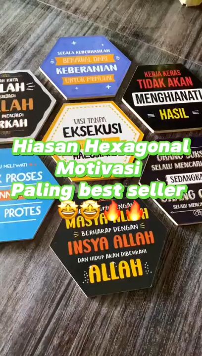 DecorArt - Dekorasi Kelas Hiasan Dinding Segi 6 Hexagonal Tema Profil ...