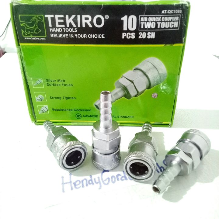 TEKIRO QUICK COUPLER ANGIN SH 20 TWO TOUCH / NEPEL SAMBUNGAN SELANG ANGIN KOMPRESOR SH20 ...
