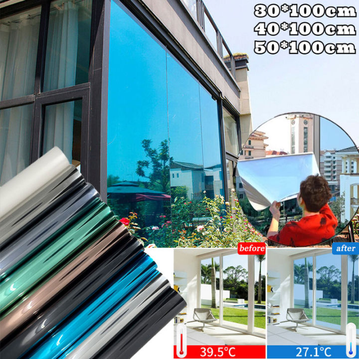 Window Film Privacy Glass Sticker One-Way Mirror Film Anti UV Window ...