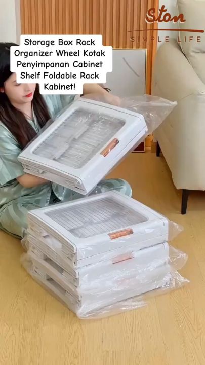 Movable Narrow Floor Stand Storage Cabinet with Drawer and Lid Slim ...