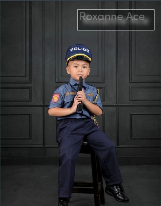 Police career costume FREE NAME PATCH for kids school presentation ...