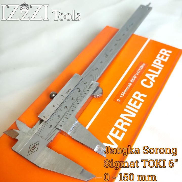 Sigmat Manual Stainless TOKI Original 6 inch Jangka sorong 0 - 150 mm Vernier Caliper Quality ...