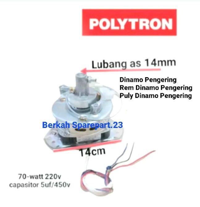 Dinamo Pengering Mesin Cuci Polytron PWM 8567 PWM 8070 PWM 8556 Spin Motor Pengering | Lazada ...
