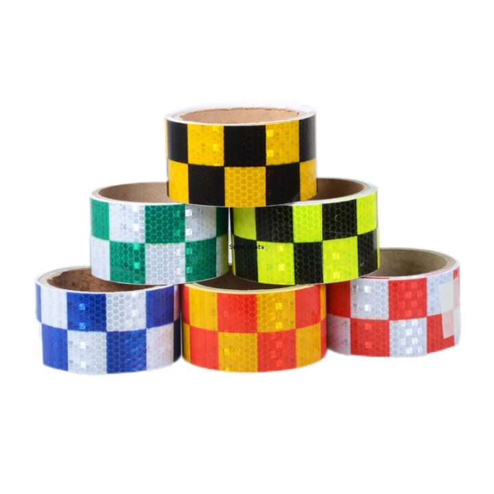 5CM*5M Checkered Car Reflective Sticker Waterproof Safety Warning ...