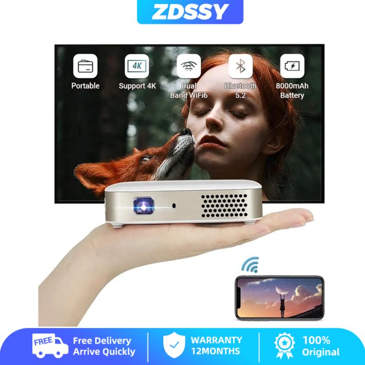 ZDSSY Mini Short Throw Projector, Android 11.0 DLP Portable Projector ...