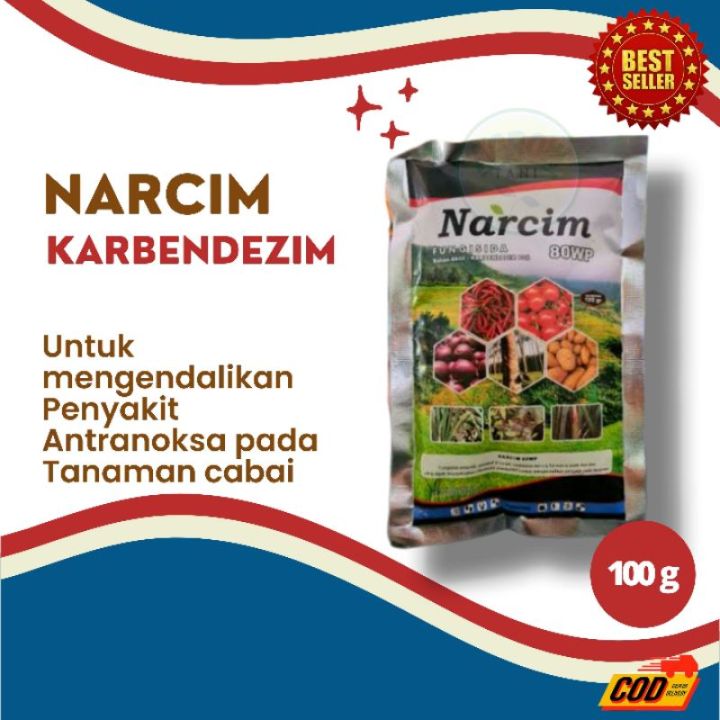 Narcim 80WP 100 gram Fungsida sistemik bahan aktif karbendazim untuk ...