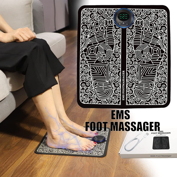 Foot Massager Rechareable Electric Foot Massage Pad Deep Kneading ...