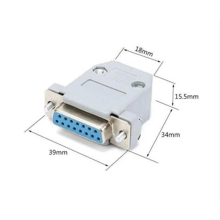 ชุดหัวประกอบ 1Sets Parallel Serial Port DB15 15Pin 15 Way D Sub Female ...