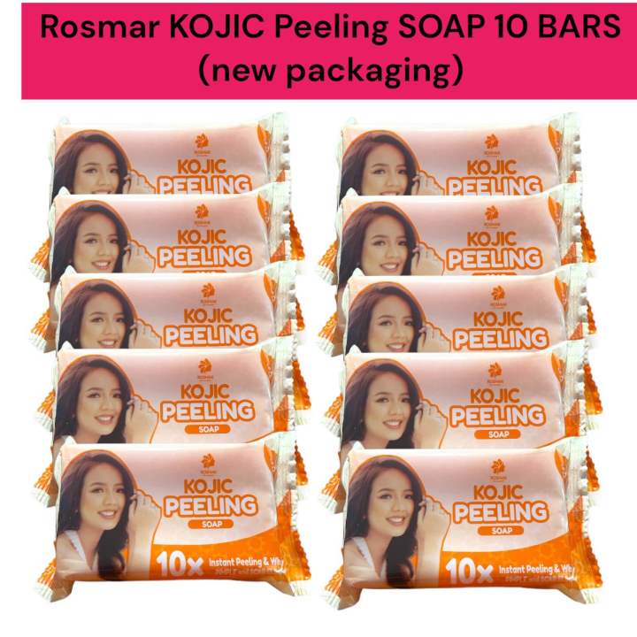 ROSMAR KOJIC PEELING SOAP 10 BARS NEW PACKAGING | Lazada PH