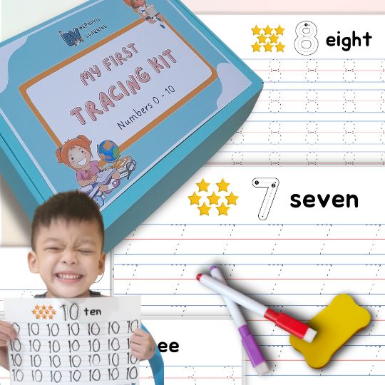 Number Tracing Guide For kids | Laminated Tracing kit ( Numbers 0-10 ...