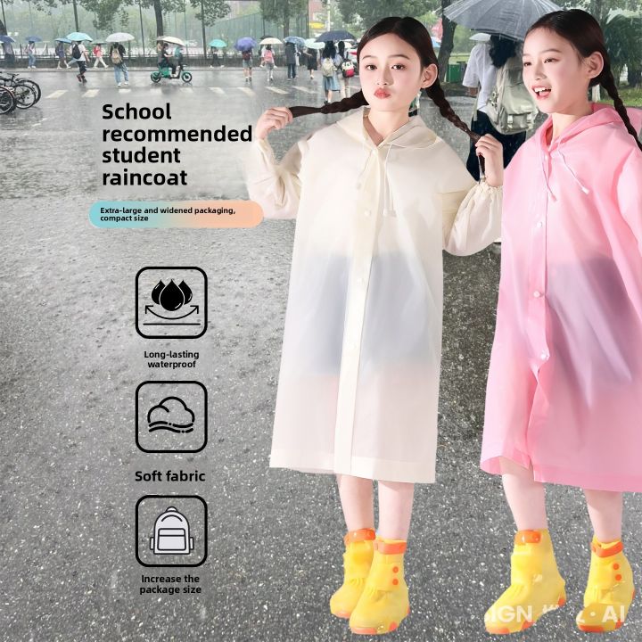 Defasilk | Rainproof Raincoat for Children and Adults with Backpack and ...