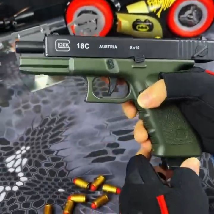 Semi-Automatic Gun Glock Model Toy Soft Bullet Simulated Shooting Toy ...