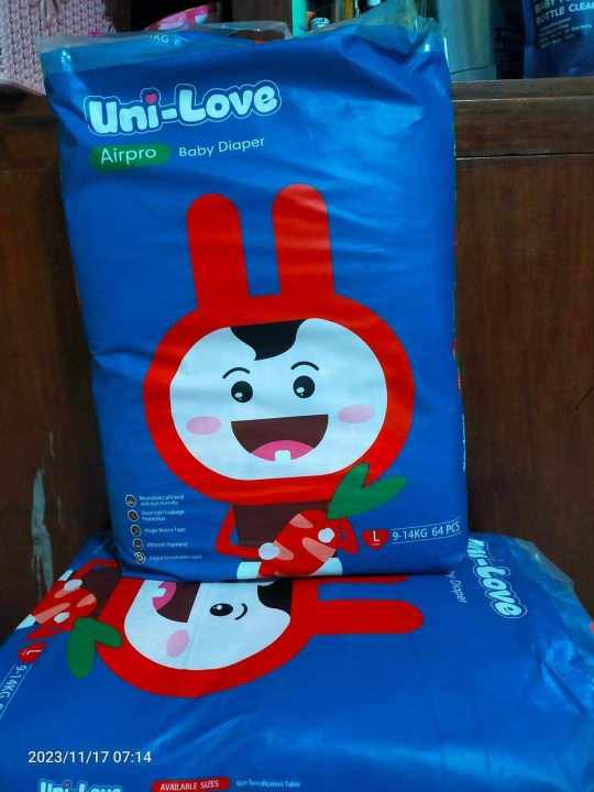 Unilove baby diaper large tape 64pcs | Lazada PH