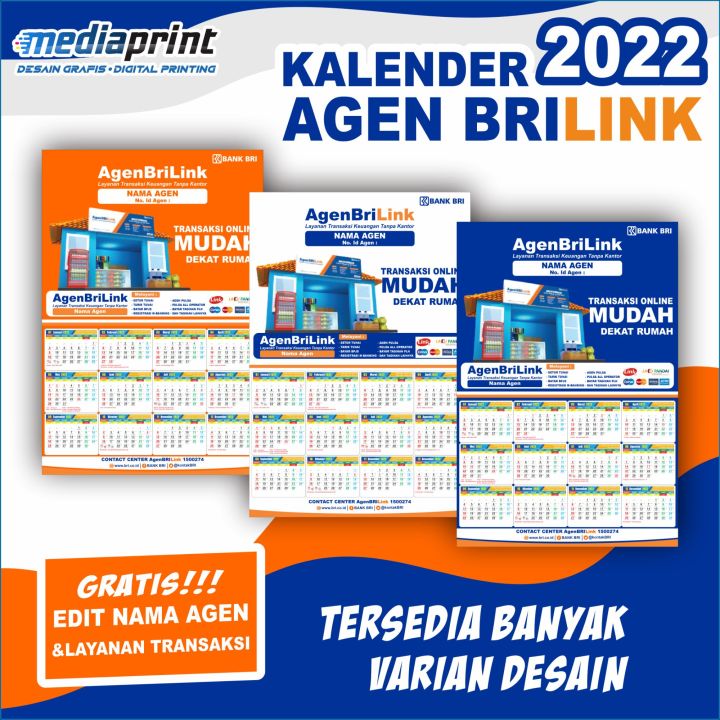 KALENDER DINDING AGEN BRILINK 2024 | Lazada Indonesia