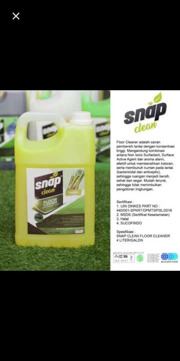 SNAP CLEAN floor cleaner Aroma Sereh[4 liter] antibakteri- anticeptic ...