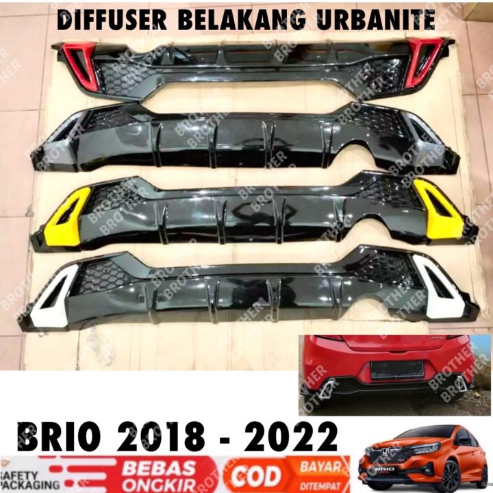 Diffuser Belakang All New Brio 2018 2020 2022 Urbanite RS Satya Hitam ...