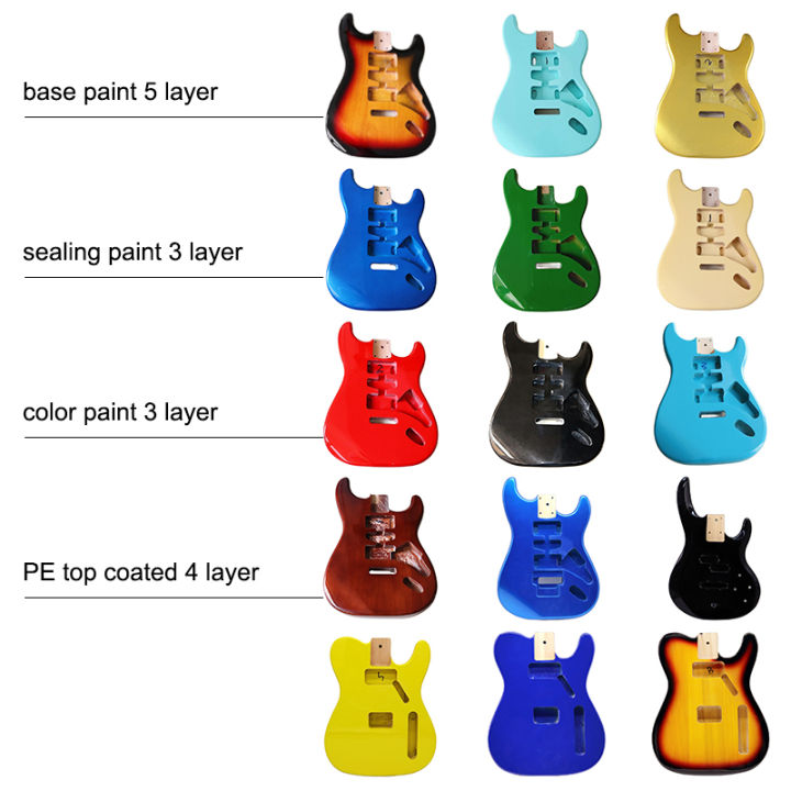 Sunset Color Guitar Body Electric Guitar Body DIY Restoration Semi ...