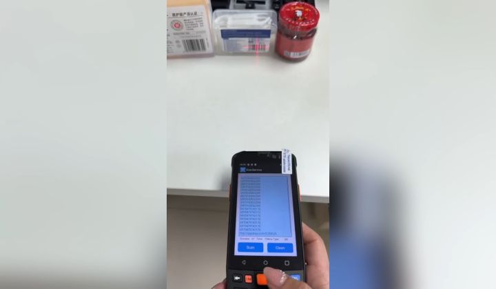 Android 11 Handheld PDA 1D 2D Barcode Scanner Touch Screen Keyboard ...