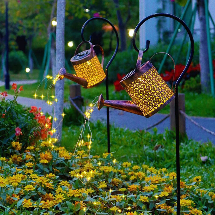 Solar Kettle Light Solar Watering Can Light Hanging Kettle Lantern ...
