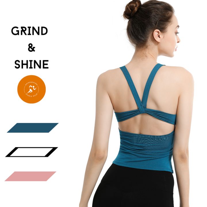 [SG READY STOCK] Premium yoga top/gym sleeveless shirt and exercise top ...