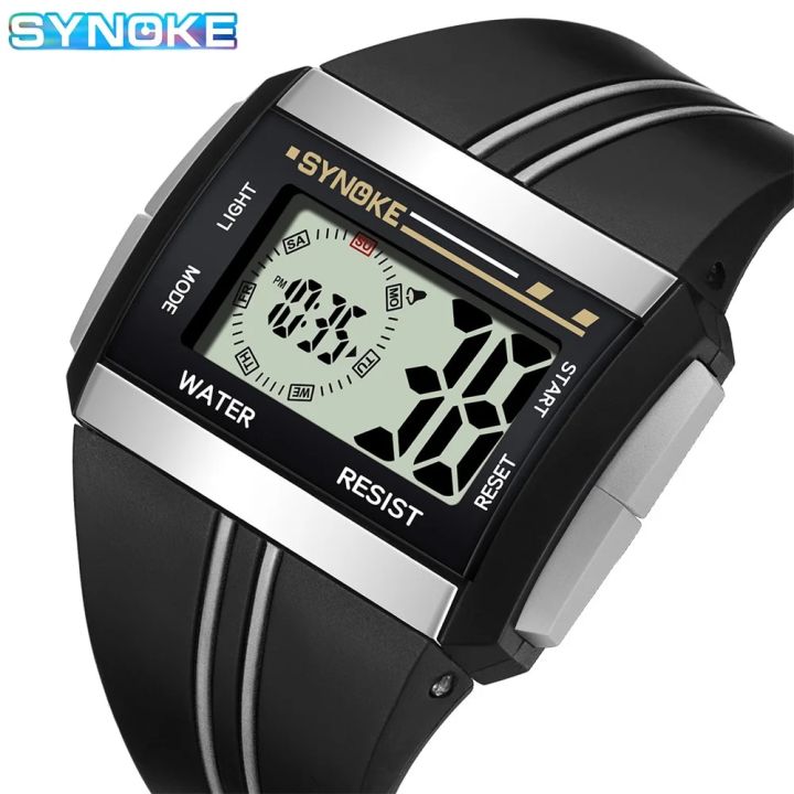 Synoke Jam Tangan Digital ทหารกลางแจ้งสำหรับผู้ชายแฟชั่นย้อนยุคนาฬิกาข้อมือสำหรับผู้ชายนาฬิกา ...