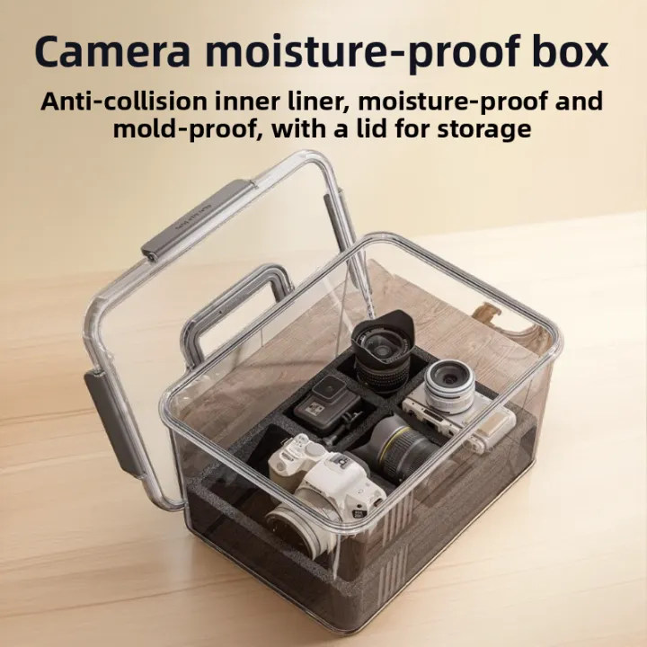 Large Capacity Camera Lens Storage Box Moisture Proof Insulated ...
